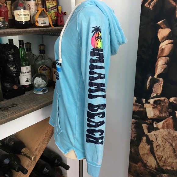 Ocean Drive | Sweaters | Miami Beach Pullover Hoodie | Poshmark